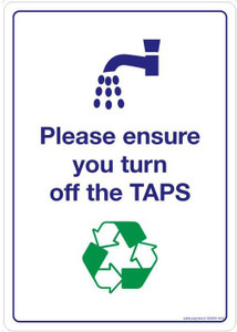 Safety Sign Store Please Turn off Taps Emergency Sign Price in India ...