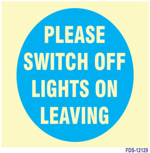 SignageShop Please switch off lights on leaving Emergency Sign Price in ...