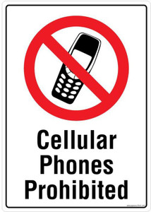 Safety Sign Store Cell Phone Prohibited Emergency Sign Price in India ...