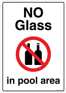 Safety Sign Store No Glass In Pool Area Emergency Sign Price in India ...
