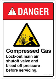 Safety Sign Store DANGER: Compressed Gas Emergency Sign Price in India ...