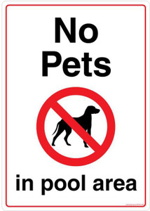 Safety Sign Store No Pets In Pool Area Emergency Sign Price in India ...