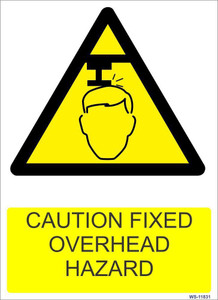 SignageShop Caution Fixed Overhead Hazard Emergency Sign Price in India ...