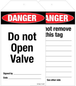 Safety Sign Store DANGER: Do not Open Valve Emergency Sign Price in ...