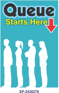 SignageShop Queue starts here Poster Emergency Sign Price in India ...