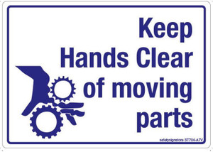 Safety Sign Store Keep Hands Clear of Moving Parts Emergency Sign Price ...