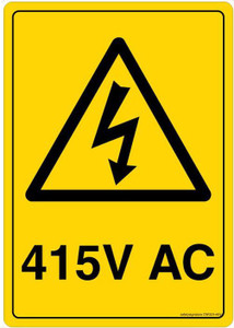 Safety Sign Store WARNING: 415V AC Emergency Sign Price in India - Buy ...