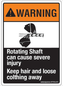 Safety Sign Store Warning: Rotating Shaft. Emergency Sign Price in ...