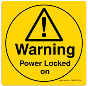 Safety Sign Store WARNING: Power Locked on Emergency Sign Price in ...