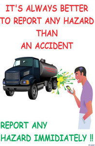 SignageShop flex Report any hazard immediately Poster Emergency Sign ...