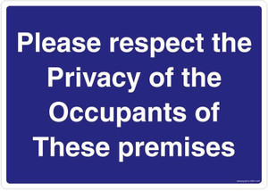 Safety Sign Store Please Respect The Privacy Emergency Sign Price in ...