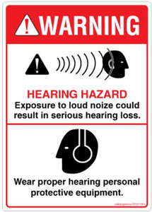 Safety Sign Store Warning: Hearing Hazard Emergency Sign Price in India ...