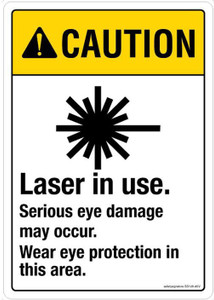 Safety Sign Store Caution: Laser In Use Emergency Sign Price in India ...