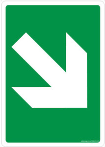 Safety Sign Store Arrow Down and Right Emergency Sign Price in India ...