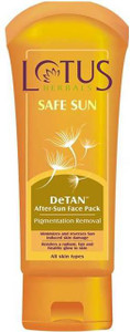 LOTUS Safe Sun De Tan Face Pack Price in India - Buy LOTUS Safe Sun De ...