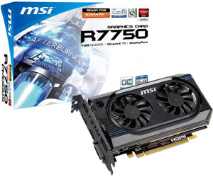 MSI R7750-PMD1GD5/OC GDDR5 1 GB AMD/ATI Chipset 128 bit 830 MHz ...
