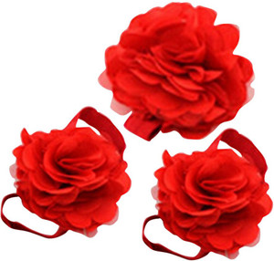 BabyZinnia Rosset Newborn Girl Barefoot Kids Sandal Shoe set Hair ...