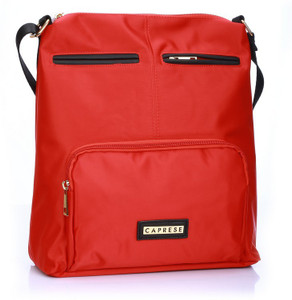Caprese Red Sling Bag GILES LARGE RED-BLACK - Price in India | Flipkart.com