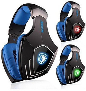 M.M Sades A60 Over-Ear Gaming Headset Vibration Function 7.1 Surround ...