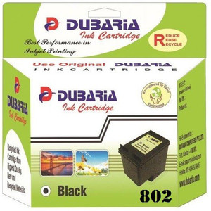 Dubaria 802 Black Ink Cartridge Compatible For HP 802 Black Ink ...