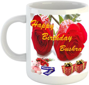 EMERALD Happy Birthday Bushra Ceramic Coffee Mug Price in India - Buy ...