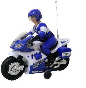 WISHKEY Radio Control Police Motorcycle with Lights And Sound - Radio ...