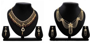 Secret World Alloy Gold-plated Gold Jewellery Set Price in India - Buy ...
