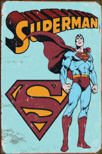[MY HOME]superman-vintage-tin-sign Poster(POSTER SIZE 30cm X 45cm ...