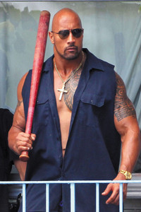 the rock with base ball bat Paper Print - Movies posters in India - Buy ...