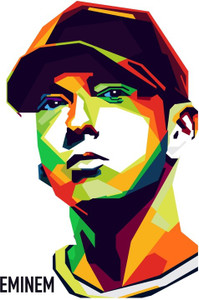 Eminem Rap God Graphic Illustration Poster Paper Print - Music posters ...