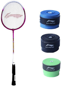 LI-NING XP Smash 708 1PC + 3Pc GP20 Grip Combo Multicolor Strung ...