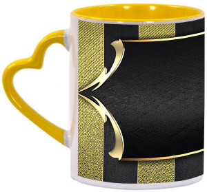 Muggies Magic Dani High Quality Printing Yellow Heart Handle Ceramic ...