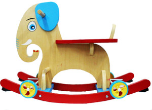 EMOB 2 in 1 Wooden Baby Rocker Elephant Assembly Rocking / Ride on Toy ...