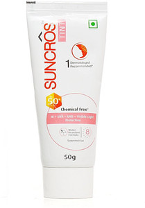 Suncros Sunscreen - SPF 50 PA+++ Tint Water Resistant Sunprotect Gel ...