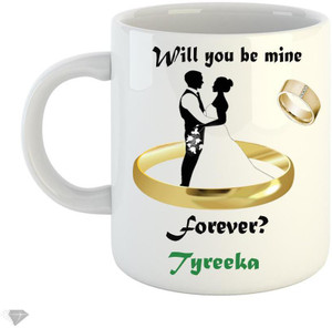 LOLPRINTT Will you be min forever Tyreeka 350 ml white ceramic mug ...