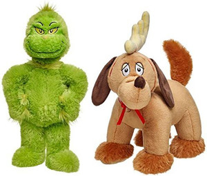Build A Bear Workshop Dr. Seuss Grinch And Max The Dog Plush Unstuffed ...