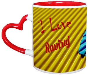 Muggies Magic Raviraj Love Name Design Ceramic Coffee Mug Price in ...