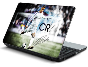 Geek Cristiano Ronaldo Real Madrid HQ Laminated Vinyl Laptop Decal 15.6 ...