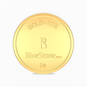 BLUESTONE BIS Hallmarked 22 K 2 g Gold Coin Price in India - Buy ...