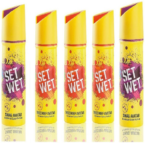 SET WET 3 Mischief Avatar And 2 Swag Avatar Set of 5 Deodorant Spray ...