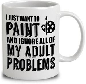 Muggies Magic i just want to paint white large Ceramic Coffee Mug Price ...