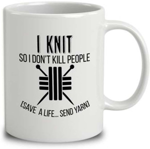 Muggies Magic I Knit So I Don t Kill People Ceramic Coffee Mug Price in ...