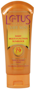 LOTUS HERBALS Sunscreen - SPF 70 PA+++ Safe Sun Daily Multi-Function ...