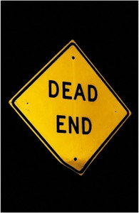 Dead End Yellow Sign Poster (18 inch x 12 inch) Paper Print - Art ...