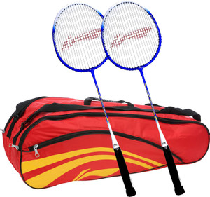 LI-NING Smash XP 707 (Set of 2) Badminton Racquets + ABDJ118 Kitbag Red ...