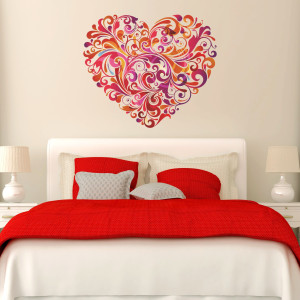 Flipkart SmartBuy 60 cm Floral Heart Self Adhesive Sticker Price in ...