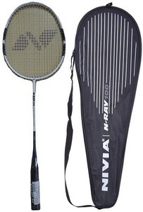 NIVIA N-Ray 100 Badminton Racquet Silver, Black Strung Badminton ...