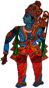 Craftuno Handpainted Leather Foldable Puppet - Lord Rama Decorative ...