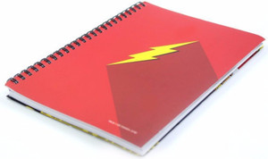 Planet Superheroes Flash Logo Shadow A5 Notebook Single Rule 180 Pages ...