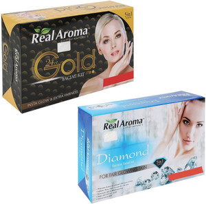 Real Aroma 24Ct Gold Diamond Facial Kit - Price in India, Buy Real ...